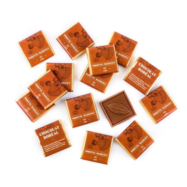 HAZELNUT MILK - Chocolate squares - 4.5gr - Chocolat Boréal