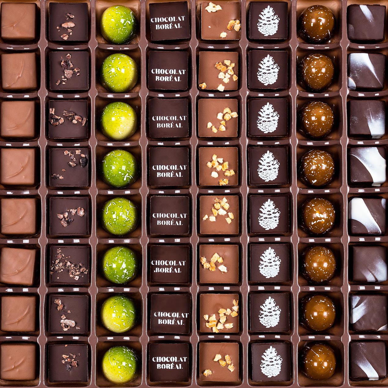 Daily chocolate box MILK - Pure (48 pieces) - Chocolat Boréal