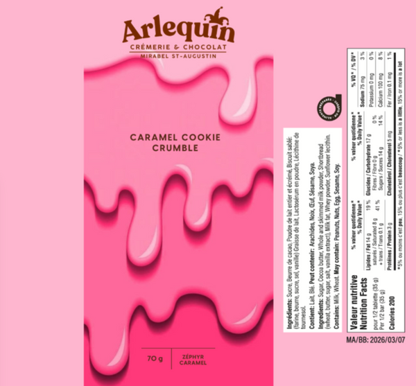 ARL002 - TABLETTE - Zéphir Caramel Sablé - Personnalisé Crèmerie Arleq ...